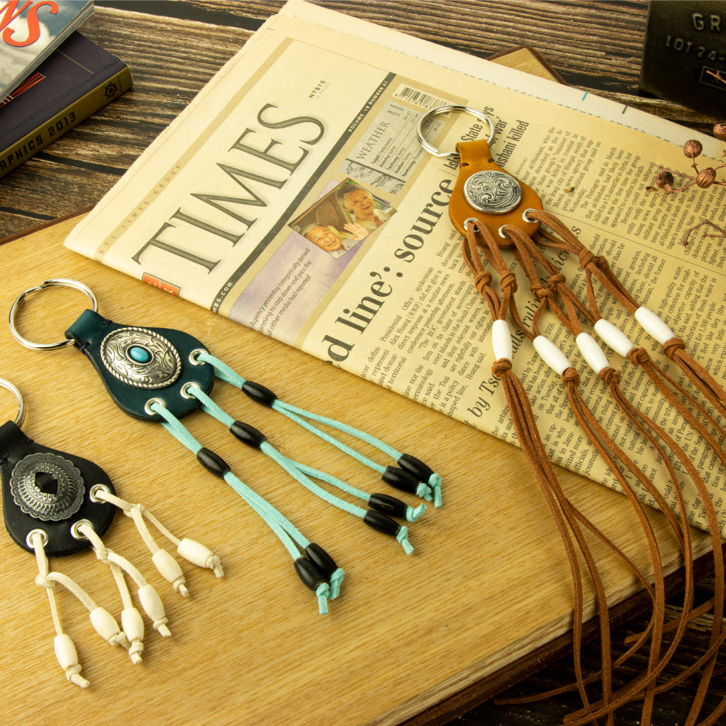 Fringe Concho Keychain — Ivan Leathercraft