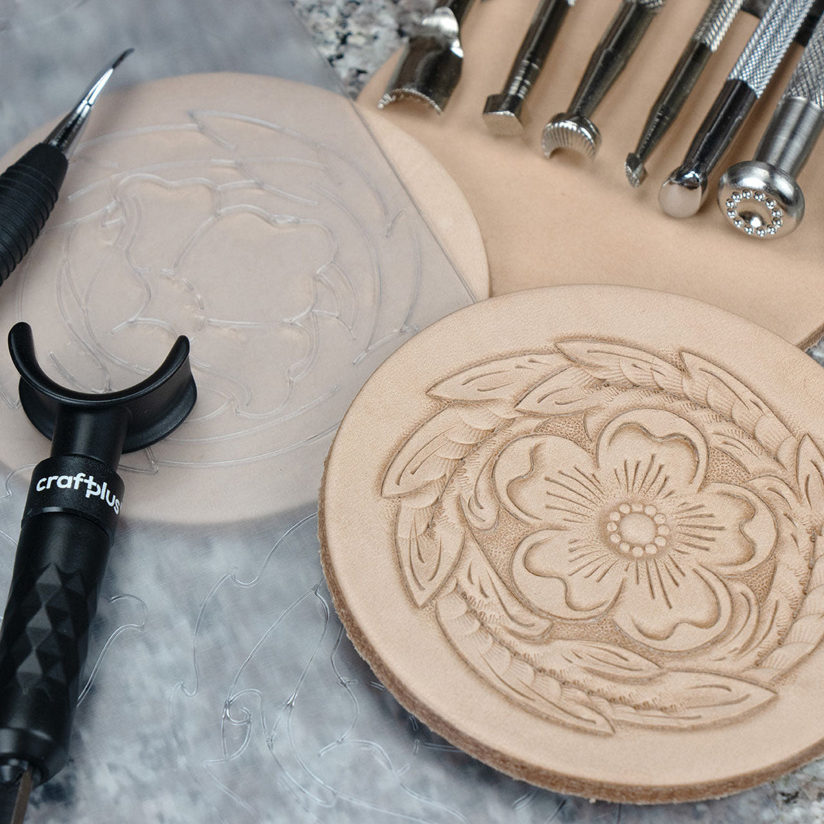 Carved Leather Rounders — Ivan Leathercraft