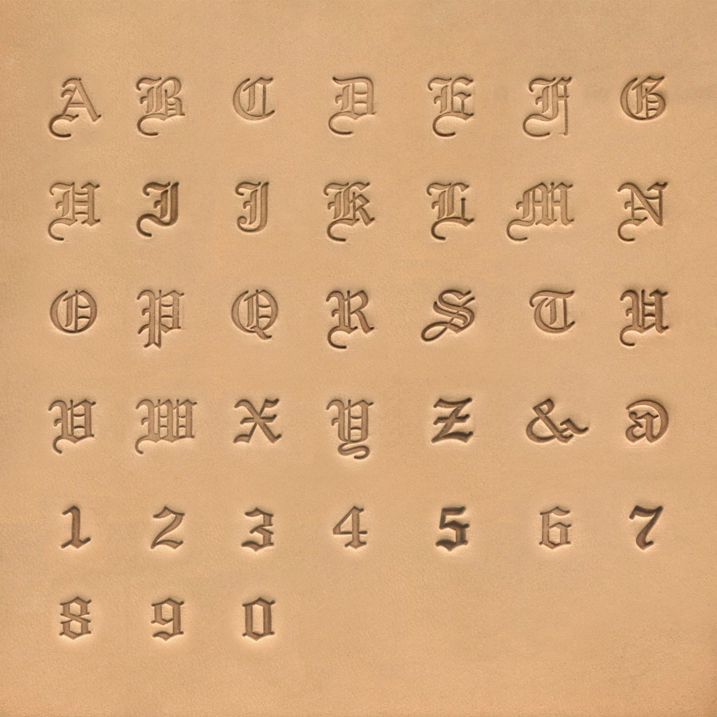Ivan Leathercraft Old English Alphabet, Number & Symbol Stamp 39 Pcs S