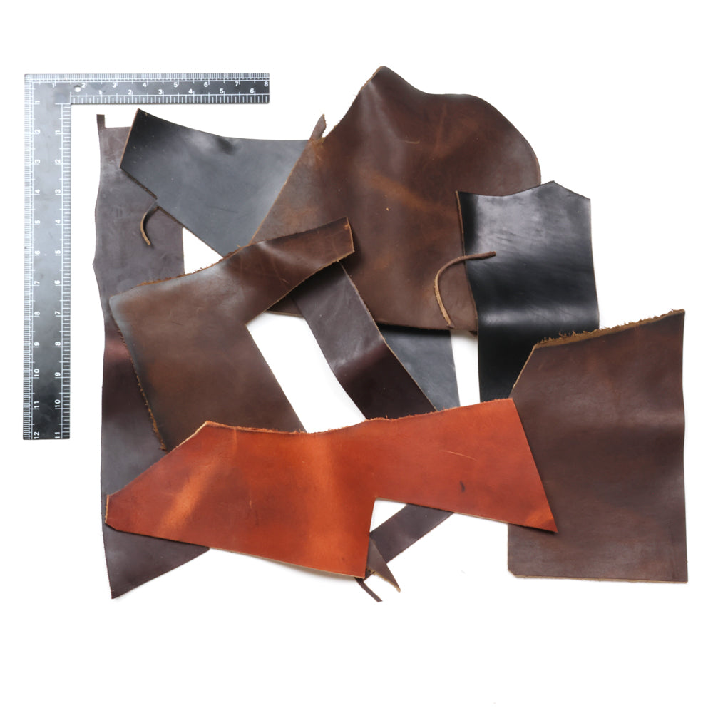MakerAid® Horween Assorted Remnant Bag, 1lb (450g) — Ivan Leathercraft