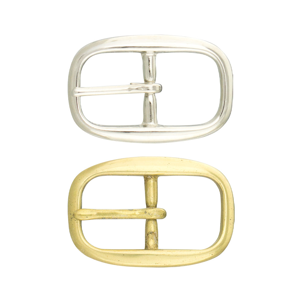 Ivan Leathercraft Beyer Solid Brass Rounded Center Bar Buckles, 20mm