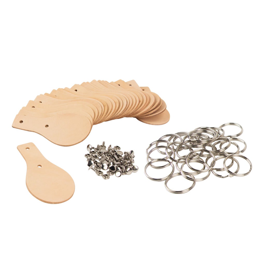 MakerAid® Large Key Fob With Rings, 25/PK — Ivan Leathercraft