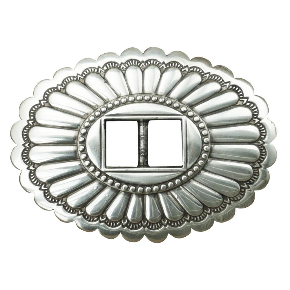Southwest Oval Slide Concho, AS — Ivan Leathercraft