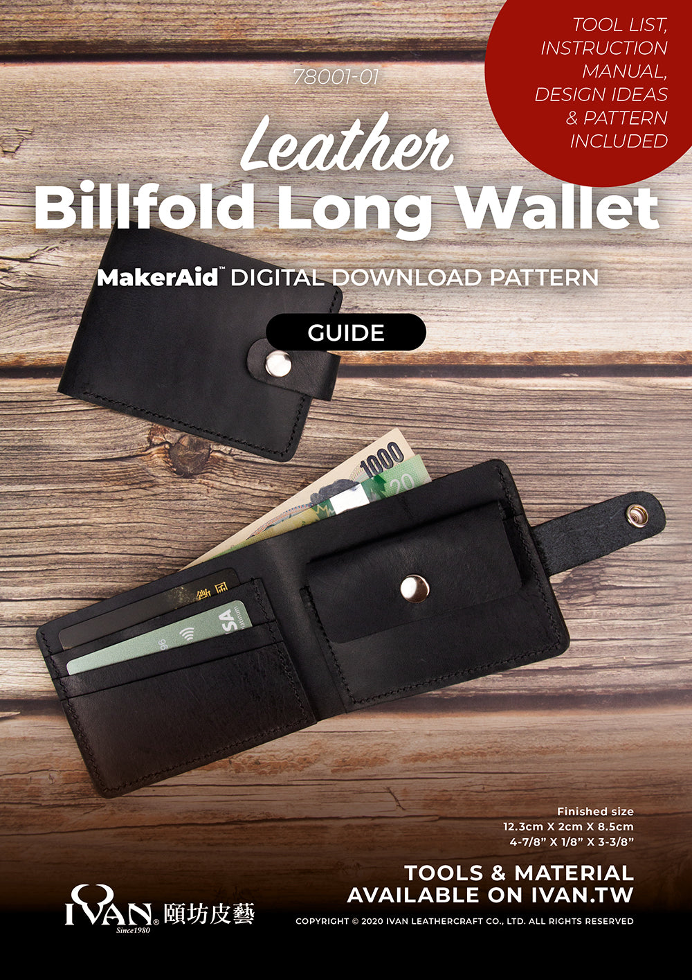 MakerAid® Leather Billfold Long Wallet Digital Download Pattern — Ivan ...