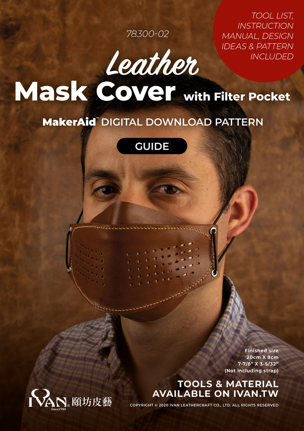 MakerAid® Leather Mask Cover with Filter Pocket Digital Download Patte ...
