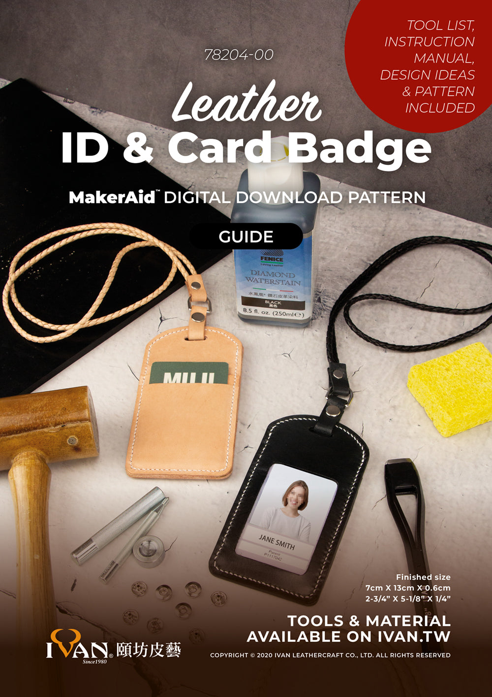 MakerAid® Leather ID & Card Badge Digital Download Pattern — Ivan ...