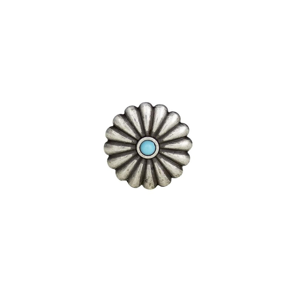 Ivan Leathercraft Turquoise Screw Back Conchos, AS