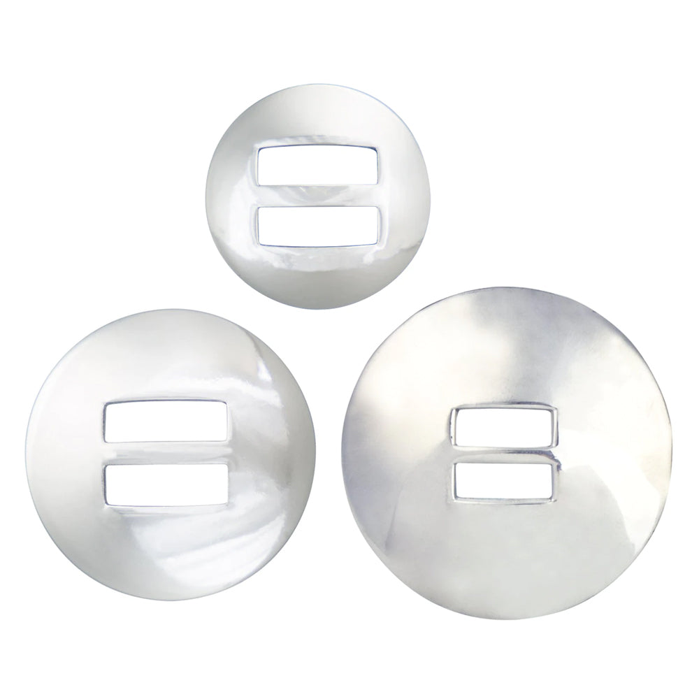 Ivan Leathercraft Stainless Steel Smooth Slotted Conchos