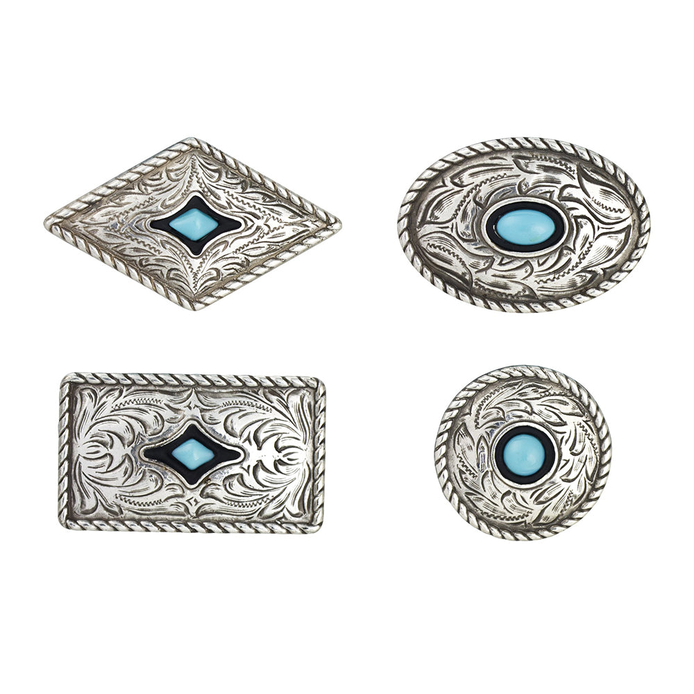 Prairie Dust Screw Back Conchos, AS — Ivan Leathercraft