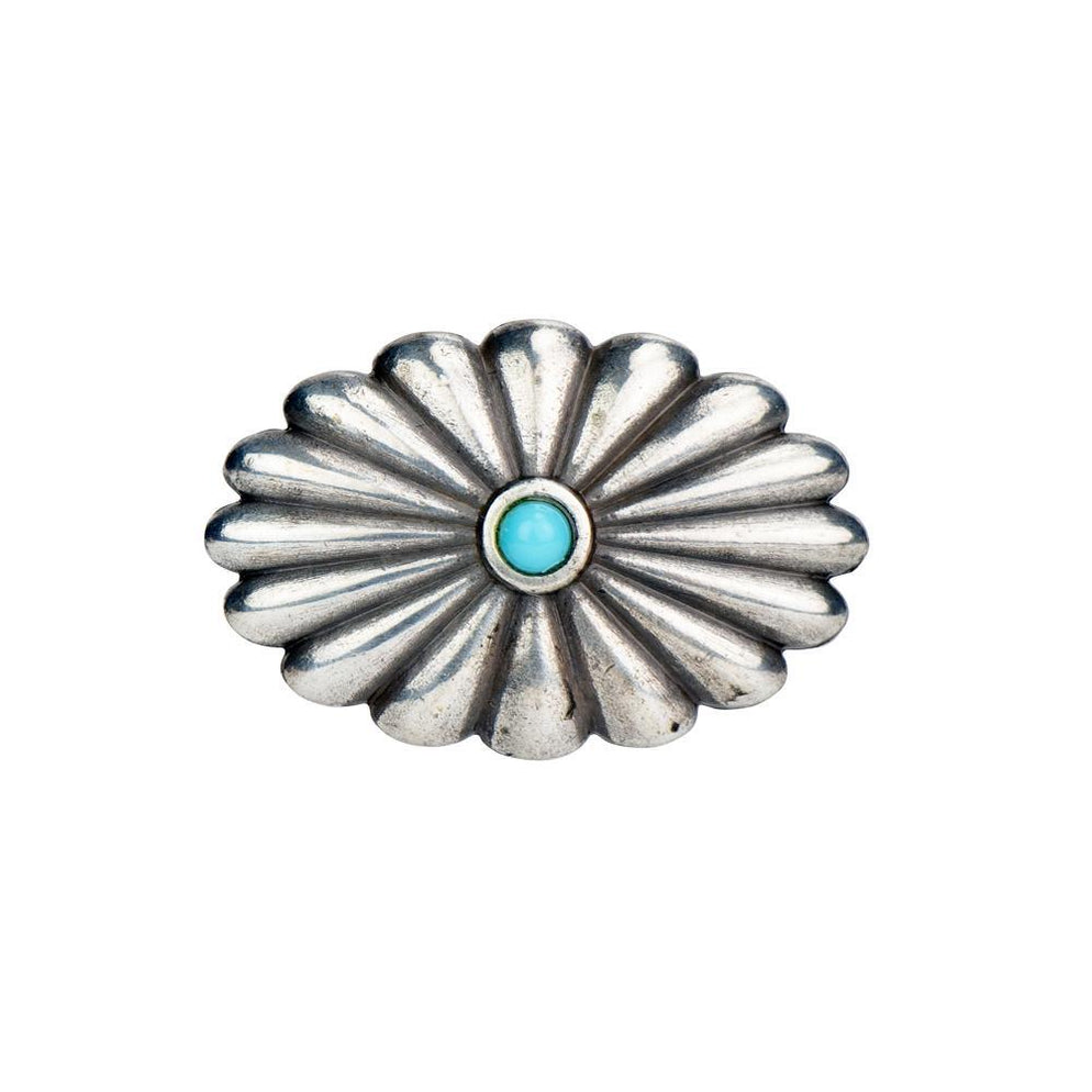 Ivan Leathercraft Turquoise Screw Back Conchos, AS