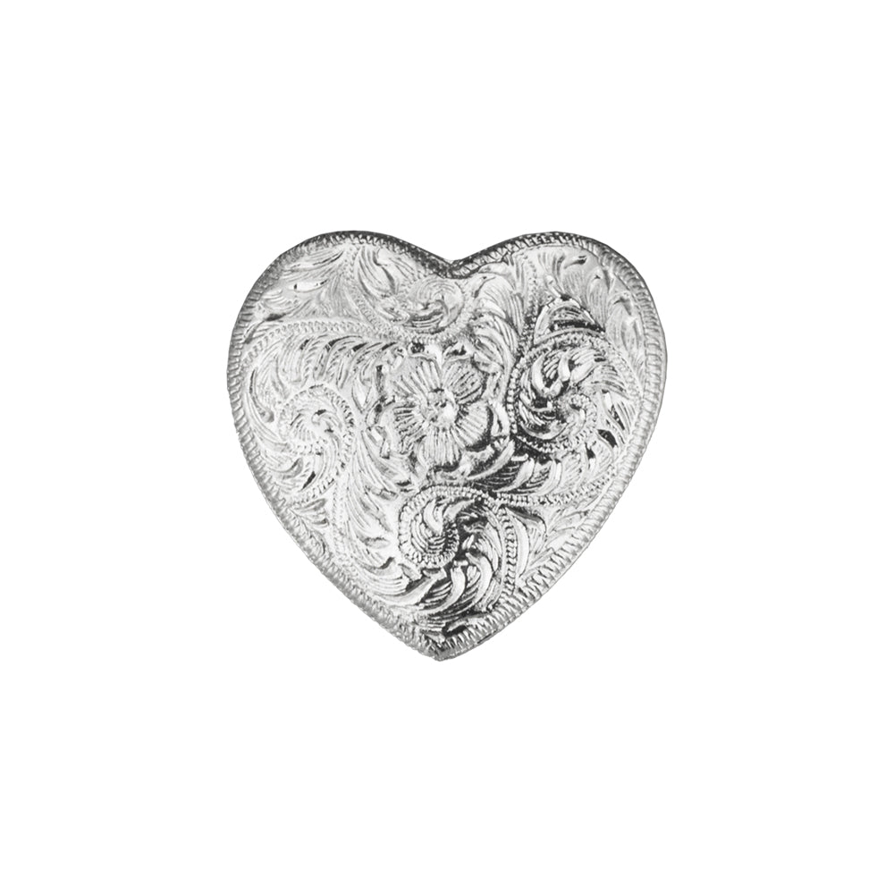 [FINAL SALE] Silver Heart Screw Back Conchos, SP — Ivan Leathercraft