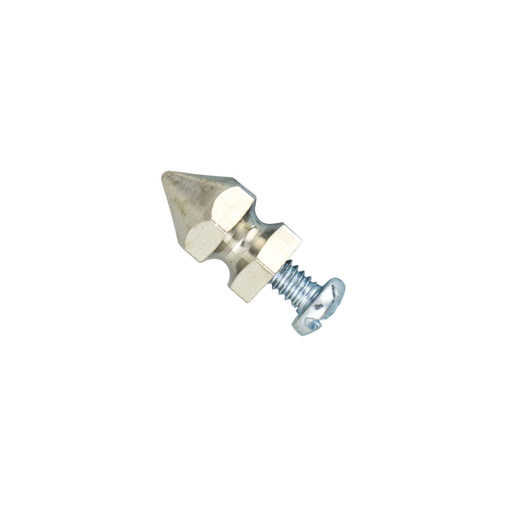 Ivan Leathercraft Solid Brass Faceted Screw Back Spike, NP, 10/PK